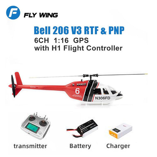 FLYWING Bell 206 V3 470 CLASS Large RC Helicopter | Dronesset