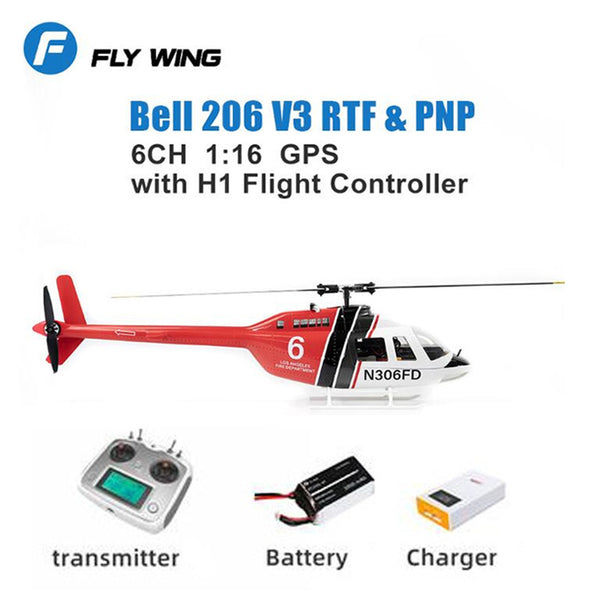 FLYWING Bell 206 V3 470 CLASS Large RC Helicopter | Dronesset