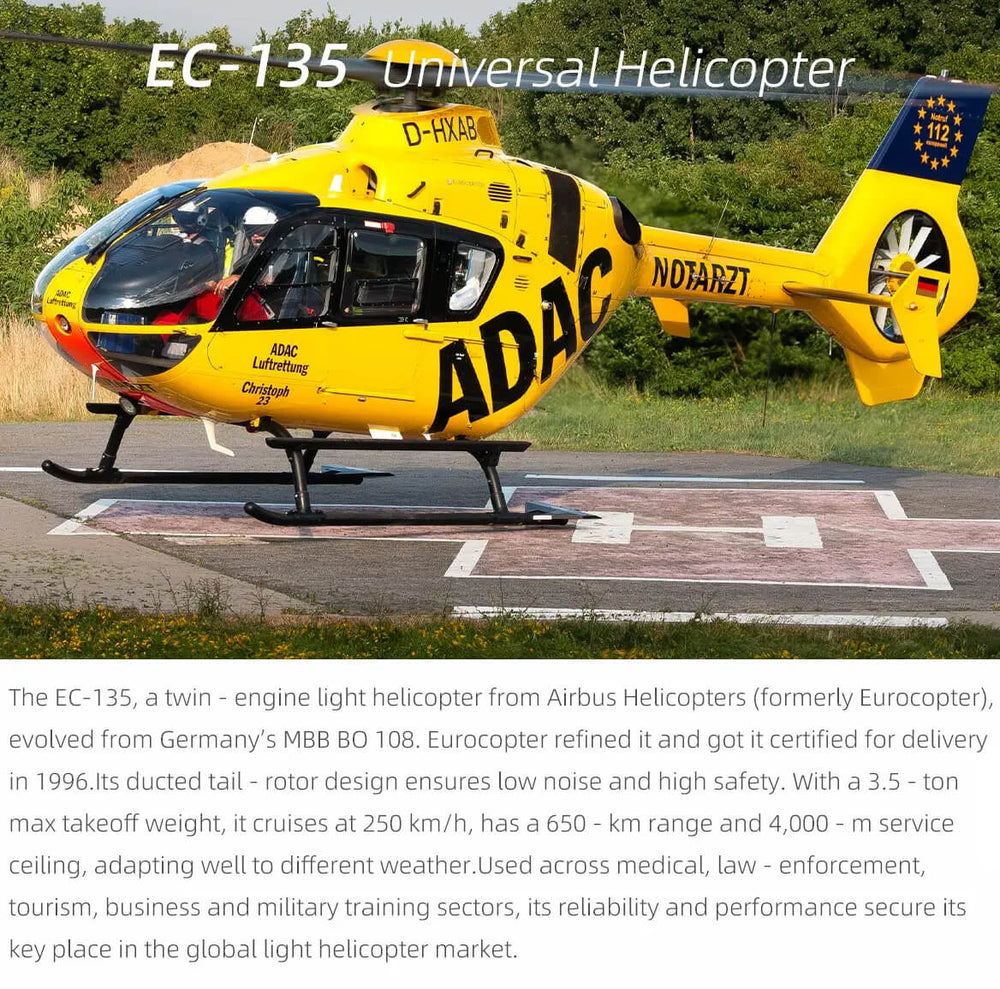 FLYWING EC135 470 RC Helicopter 6CH GPS H1 FC 4 Blade Rotor Helicopter ...